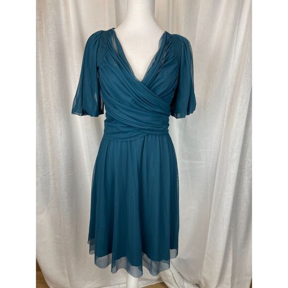 Effie's Heart | Dresses | Effies Heart Teal Wrap Dress Romantic Retro ...